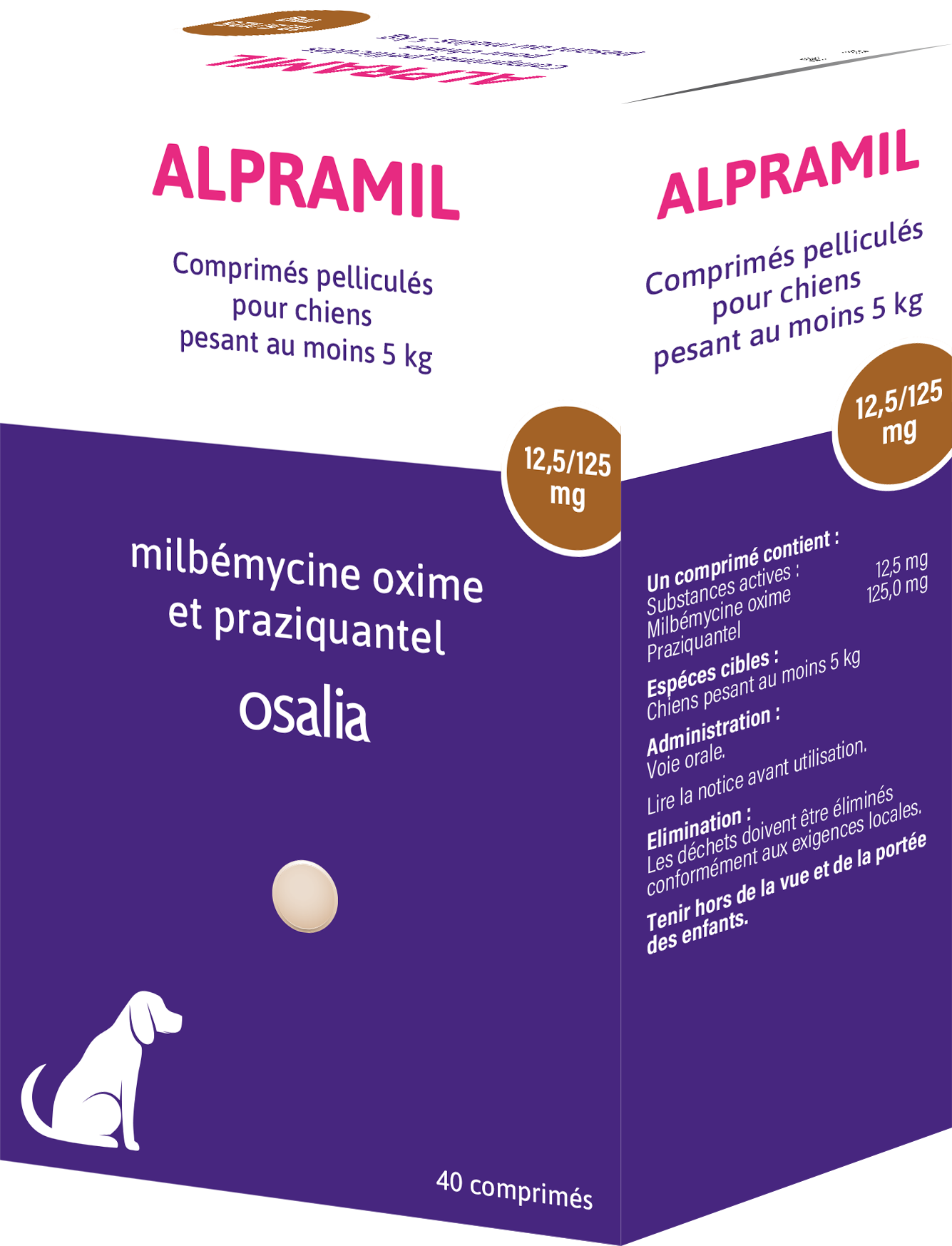ALPRAMIL 12 5 MG 125 MG COMPRIMES POUR CHIENS PESANT AU MOINS 5 KG