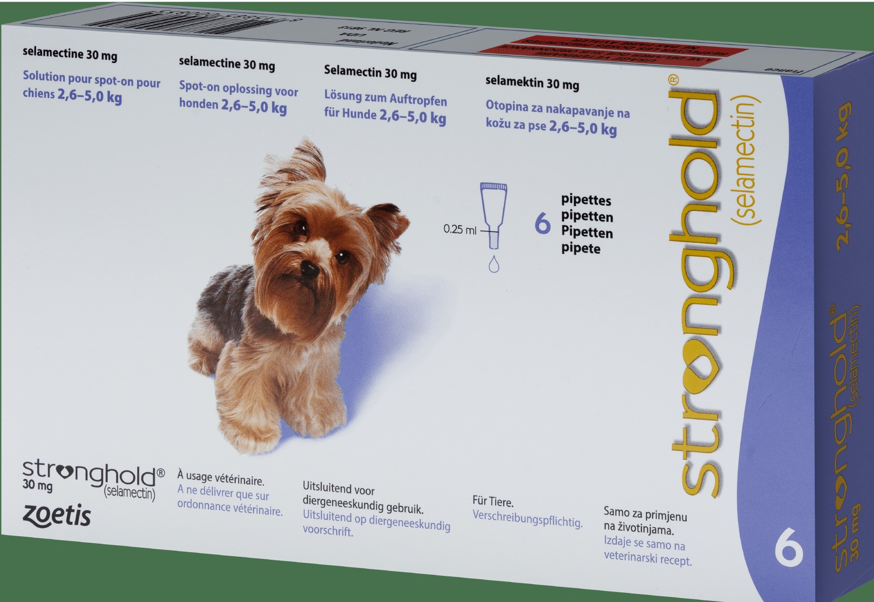 STRONGHOLD 30 mg solution pour spot-on pour chiens 2,6 – 5,0 kg - Med'Vet
