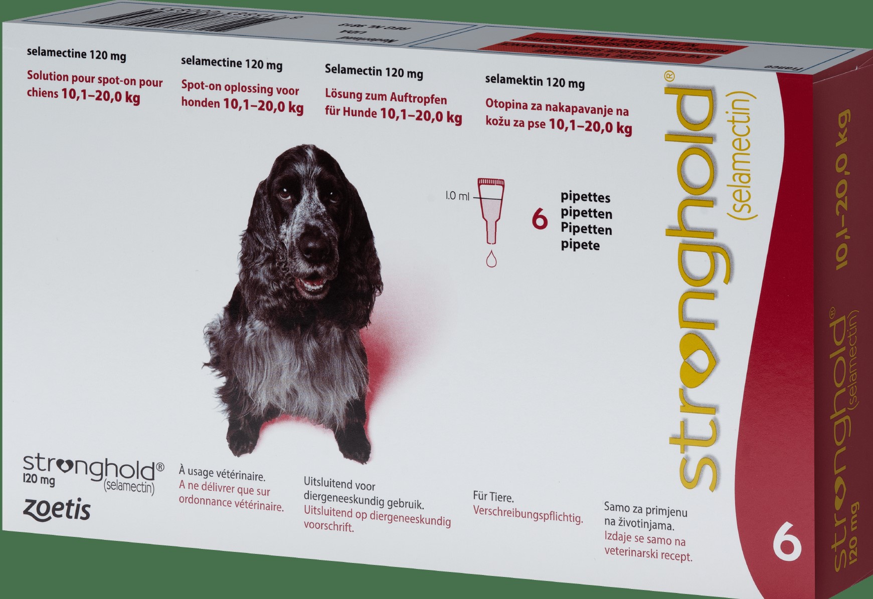 STRONGHOLD 120 mg solution pour spot-on pour chiens 10,1 – 20,0 kg ...